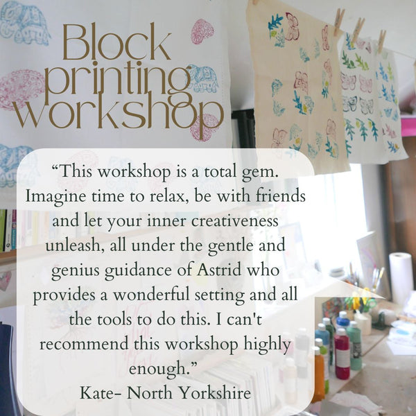 Block printing workshop – Alice & Astrid